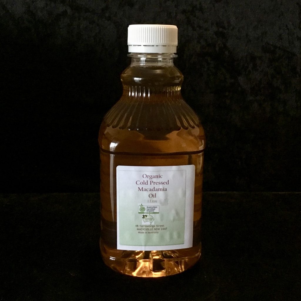 Organic Macadamia Oil - Cold Pressed - 1L - Nuts, Snacks & Fresh Flowers